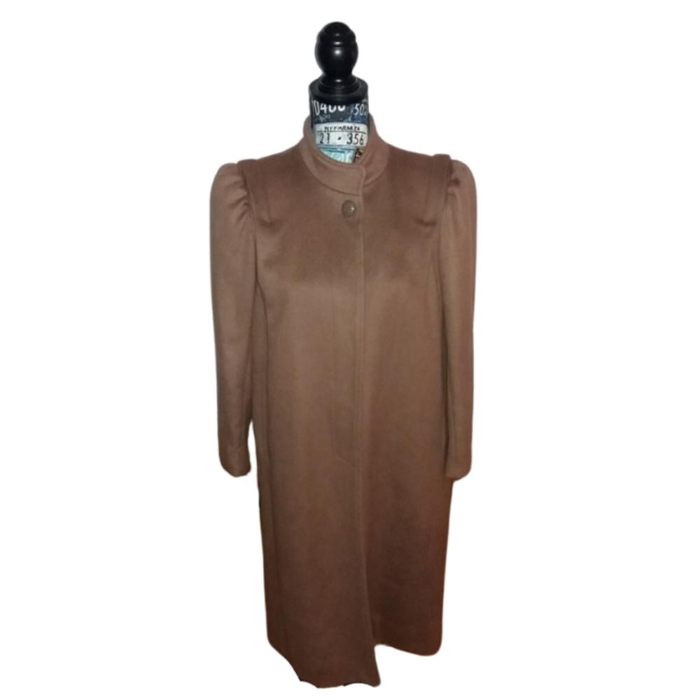 Bert Newman Petite Vintage Hidden Button Wool Coat - Gem